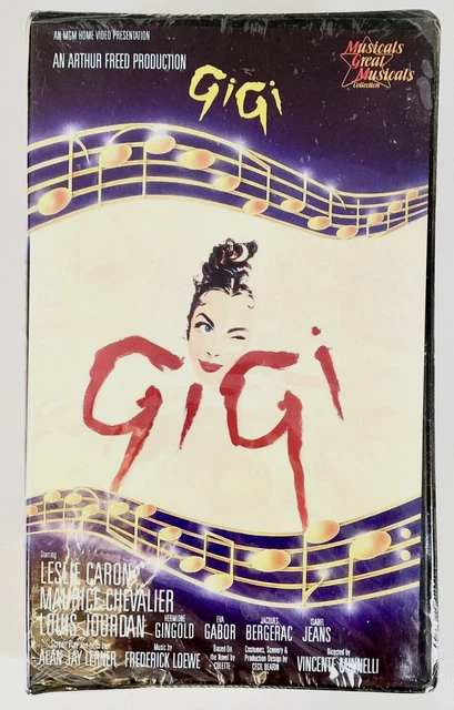 NEW, GIGI VHS Leslie Caron, Maurice Chevalier, MGM/UA Black Clamshell ...
