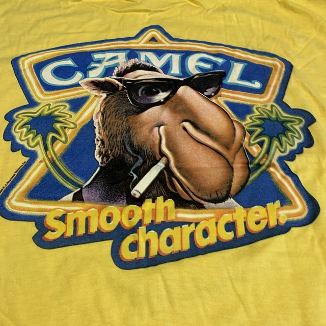 VINTAGE 1989 CAMEL Cigarettes Joe Cool Smooth Character Single Stitch ...