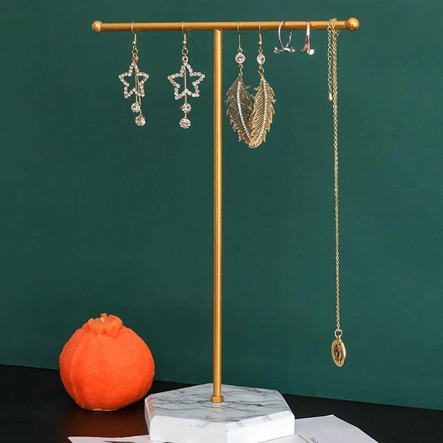 JEWELRY DISPLAY STAND T-shape Earring Necklace Rack Tabletop Holder ...