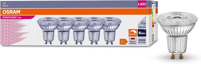 OSRAM LAMPADE A LED Dimmerabili Con Attacco GU10, Risparmio Energetico ... OSRAM LAMPADE A LED Dimmerabili Con Attacco GU10, Risparmio Energetico ...