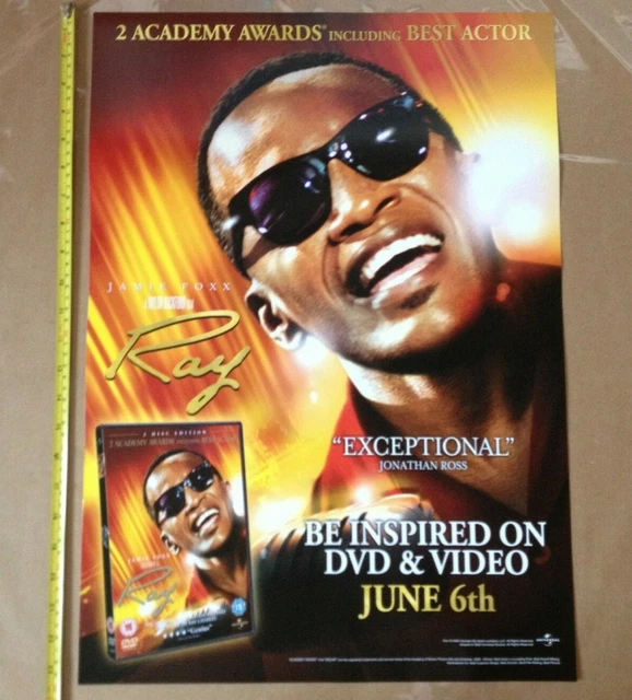 RAY 2004 (RAY CHARLES) JAMIE FOXX ORIGINAL POSTER Video Shop DVD VHS £5 ...