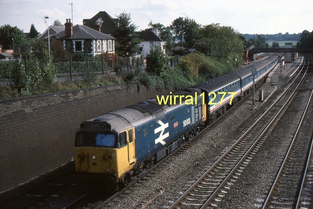 ORIGINAL RAILWAY SLIDE Class 50 50033 at Goring and Streatley 25.10.89 £3.99 - PicClick UK