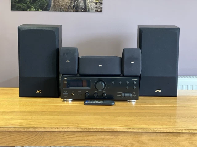 JVC AX-V4BK INTEGRATED Amplifier with 5:1 Dolby Surround Sound Speaker ...