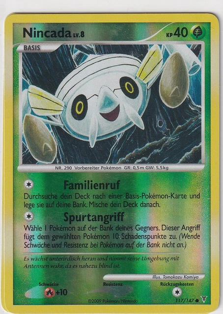 POKEMON CARTE ULTIME Sieger Numéro 117/147 Nincada Reverse Holo ...