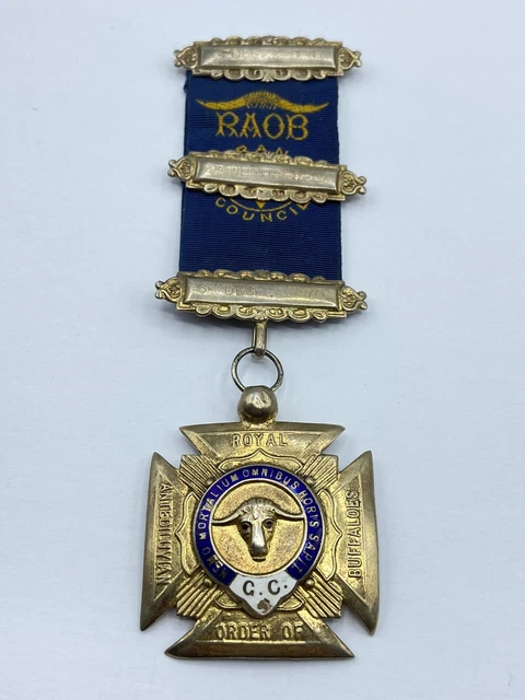 VINTAGE SILVER HALLMARKED RAOB 1st, 2nd, 3rd Degree Earl Of Warwick ...