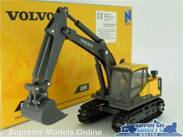 VOLVO EC140E BACKHOE Model Excavator Digger 1:50-1:64 New Ray ...