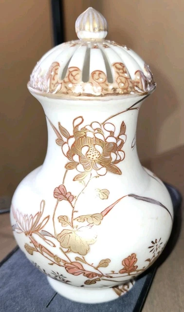 RARE ANTIQUE JAPANESE RETICULATED Satsuma Porcelain £96.51 - PicClick UK