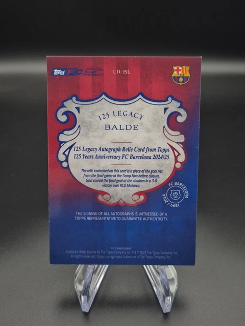 TOPPS FC BARCELONA 125 Years 2024-25 - Alejandro Balde - Goal Net ...