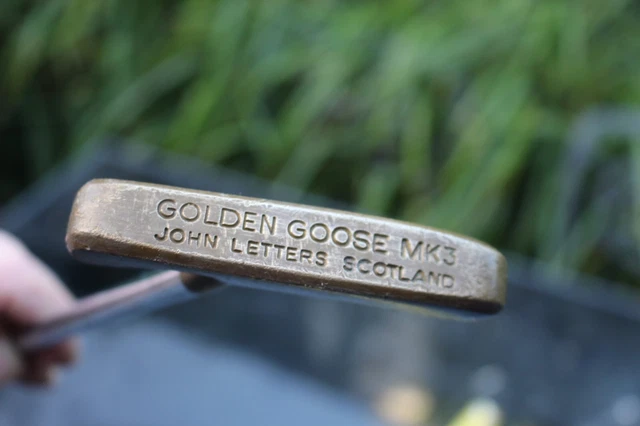 JOHN LETTERS GOLDEN Goose Mk3 brass putter vintage golf club £12.99 ...