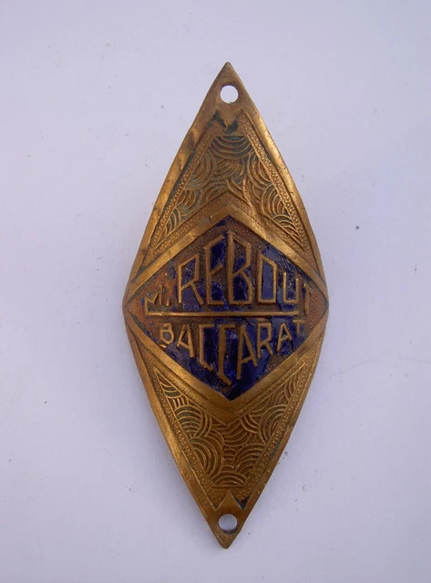 PLAQUE EMAILLEE DE Velo Cycles M.REBOUT - Enameled Bike Head Badge ...