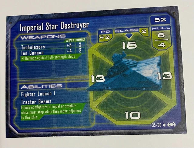 STAR WARS MINIATURES: Starship Battles Imperial Star Destroyer #35 ...