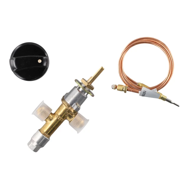 GAS CONTROL KIT for LPG Firepit Propane Valve with Shaft Set Brass ...