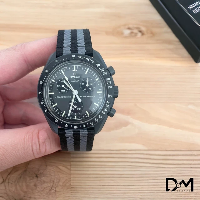 OMEGA X SWATCH - MOONSWATCH - MISSION TO THE MOON - 2 PIECE NATO STRAP ...