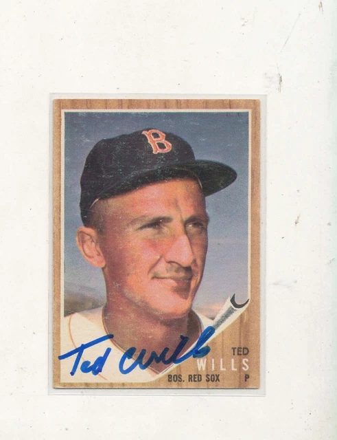CARTE TED WILLS Red Sox #444 signée 1962 Topps EUR 9,66 - PicClick FR