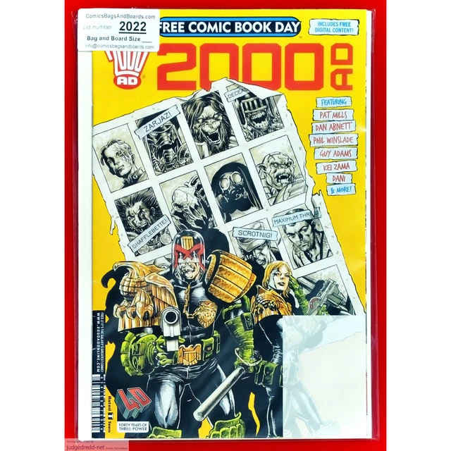 2000AD 1 COMIC Free Comic Book Day 40th Anniversary Birthday 1 Comic ...