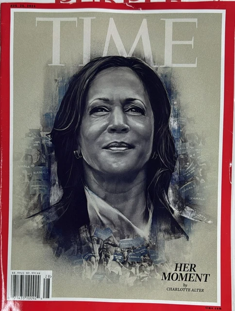 TIME MAGAZINE-AUGUST 26, 2024-REINTRODUCTION of KAMALA HARRIS-CHARLOTTE ...