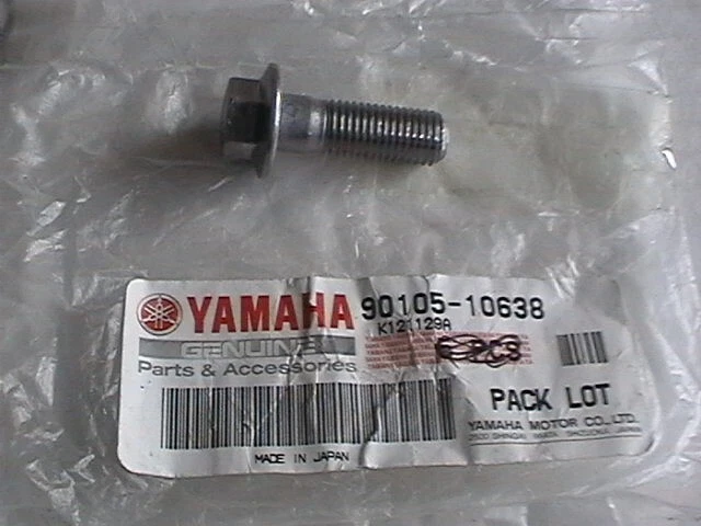 GENUINE YAMAHA M10X30 HEX HEAD FLANGE CALIPER BOLT 90105-10638 BT1100 ...