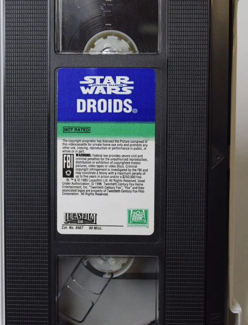 STAR WARS ANIMATED Classics - Droids: The Pirates and the Prince (VHS ...