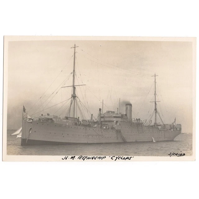 HMS CYCLOPS SUBMARINE Depot and Repair Ship Royal Navy RP Postcard ...