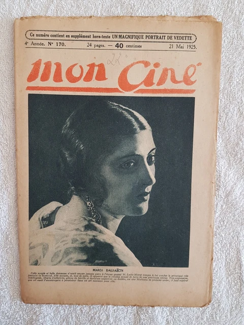 MON CINE N°170 21/5/1925 Maria Dalbaicin Fairbanks Coogan Valentino ...