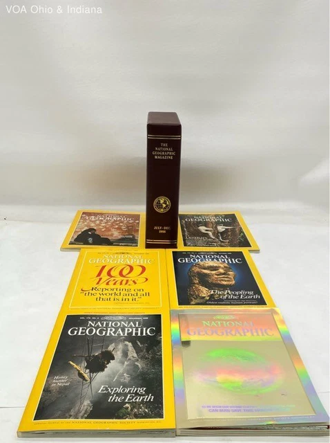 VINTAGE NATIONAL GEOGRAPHIC Magazine Slipcase Volume July-December 1988 ...