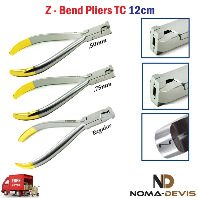 ARCH WIRE Z-BEND Plier TC Step Bending Detailing .50mm, .75mm, Regular ...