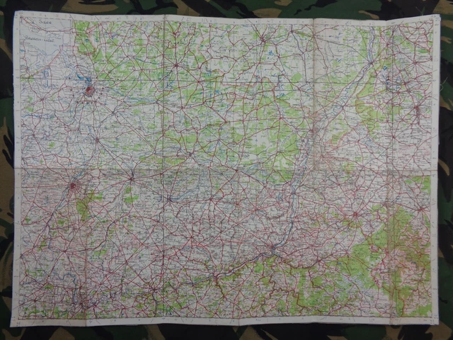 ORIGINAL WW2 RAF FIGHTER PILOT'S MAP (WING COMMANDER, DFC & BAR). EUR ...