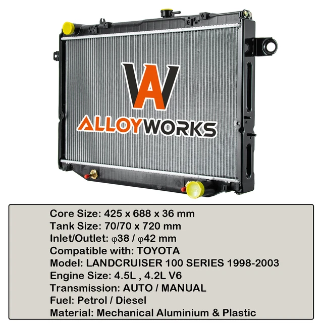 RADIATOR FOR TOYOTA Landcruiser 100 series FZJ105R/HDJ100R Hzj105R ...