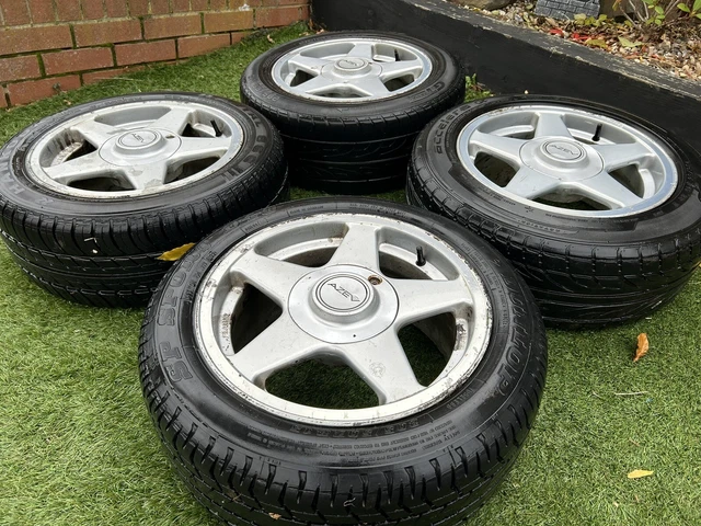 GENUINE 15” AZEV Alloy wheels and tyres 4x100 VW Golf Caddy MK1 MK2 ...