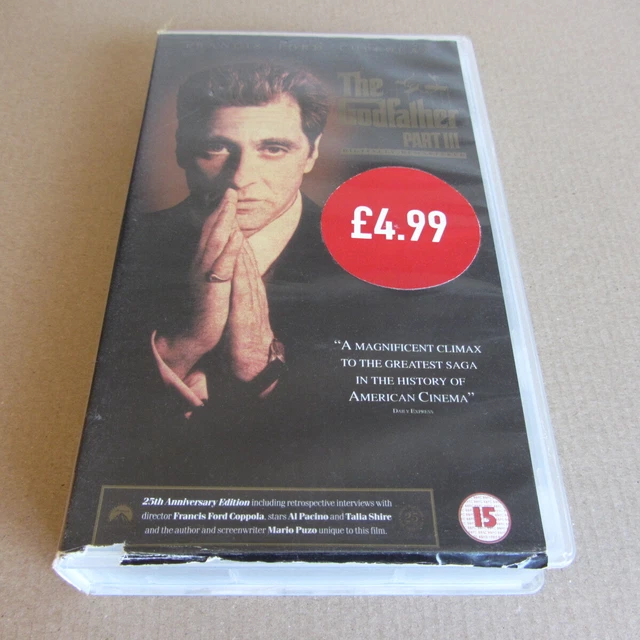 THE GODFATHER PART III ~ old VHS video cassette tape ~ Francis Ford Coppola film £3.95 - PicClick UK