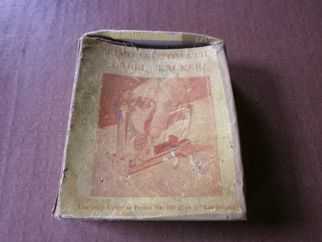 VINTAGE PRIMO LABEL Tacker/Stapler - With Staples £24.08 - PicClick UK