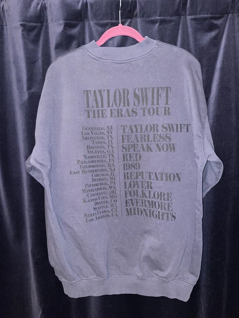 TAYLOR SWIFT ERAS Tour 2023 Official Merch Blue Grey Crewneck ...