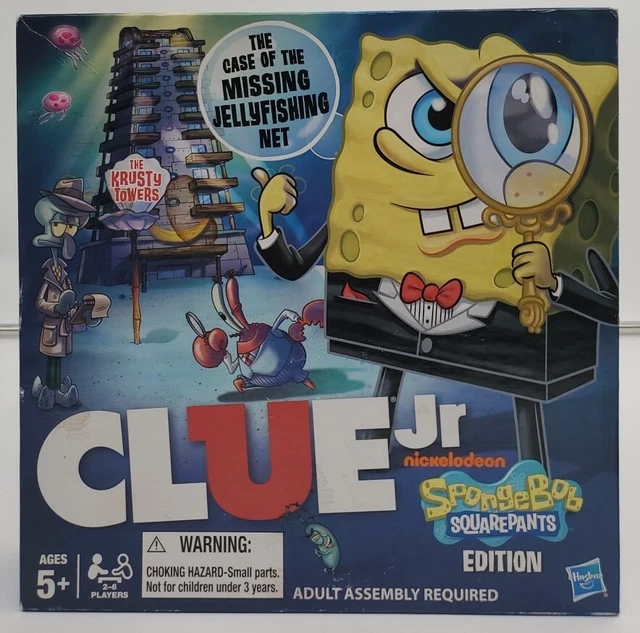 HASBRO NICKELODEON CLUE Jr. SpongeBob SquarePants Edition Game ...
