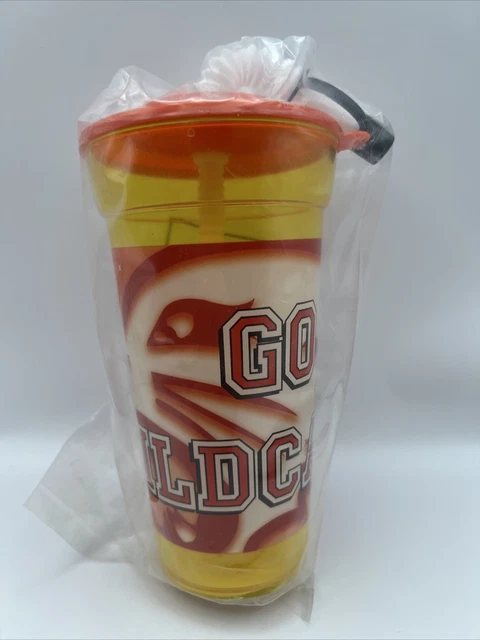 DISNEY HIGH SCHOOL Musical The Ice Tour Go Wildcats Tumbler Cup w/Lid ...