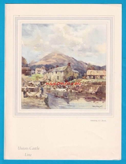 ORIGINAL UNION CASTLE Line R.M.M.V. CAPETOWN CASTLE Diner & Music MENU ...