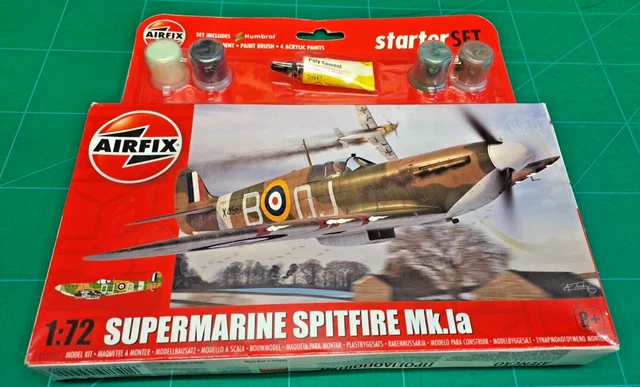 AIRFIX 1:72 SUPERMARINE Spitfire Mk1A Starter Set With Paint Etc. Free Uk Post £10.78 - PicClick UK