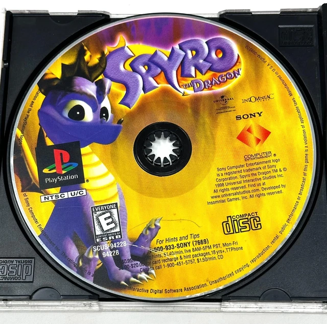 SPYRO THE DRAGON (PlayStation 1, 1998) testato, solo disco EUR 7,27 ...