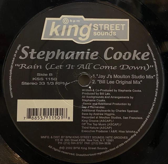STEPHANIE COOKE - Rain (Let It All Come Down) /Dennis Ferrer /BPM King ...