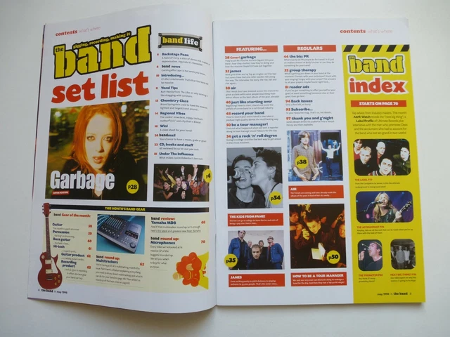 THE BAND UK Magazine May 1998 - Garbage (Shirley Manson), Air, James ...