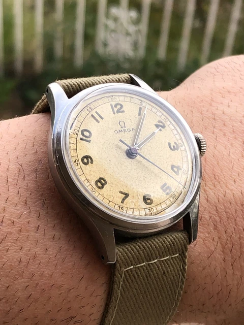 OROLOGIO VINTAGE OMEGA MILITARY 2384-1 Radiale 35mm Seconda Guerra ...