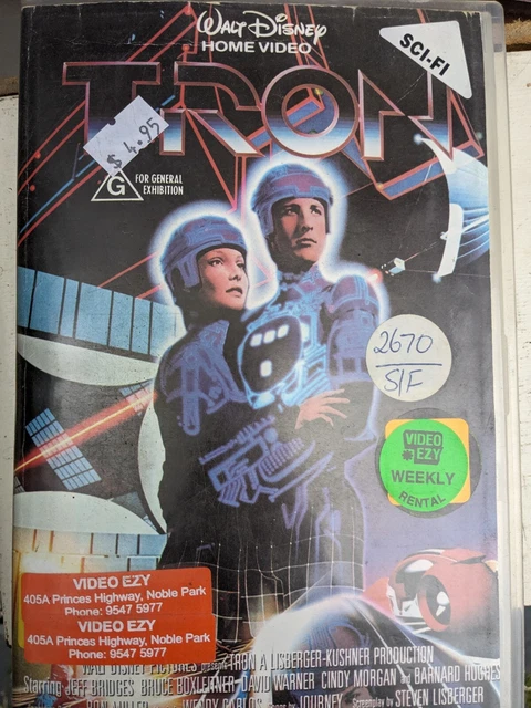 TRON (VHS, 1982) Walt Disney Home Video - 2001 Tested And Working $25. ...