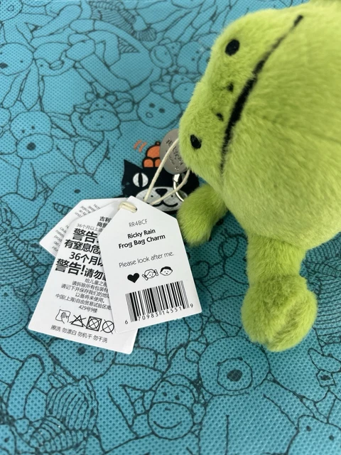JELLYCAT RICKY RAIN Frog Keychain - Adorable Bag Charm Accessory ...