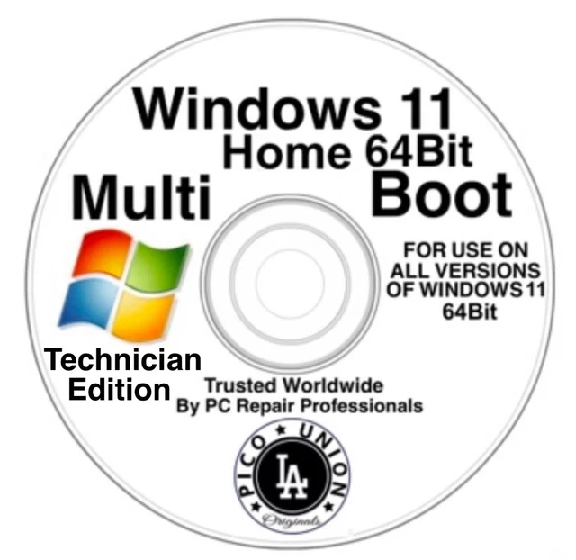 BOOTABLE WINDOWS 11 Home 64-Bit Service Install Recovery Upgrade Disc ...