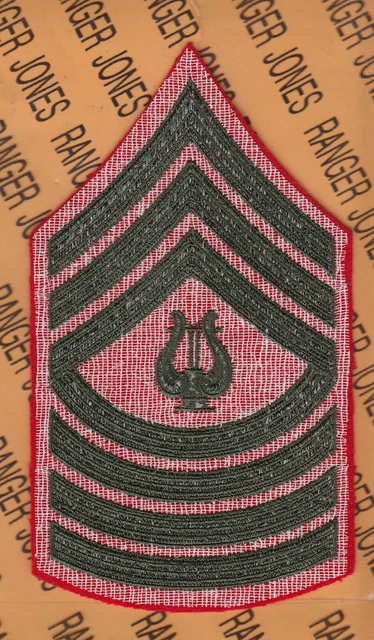 USMC MARINE CORPS BAND Sergeant Major SgtMaj E-9 rank 6.5" patch BG9B ...