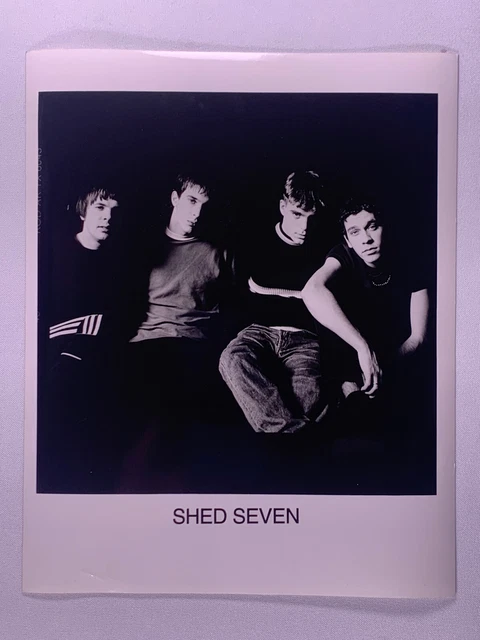 SHED SEVEN 7 Photo Vintage Official Black and White Promo Circa 1990s £ ...