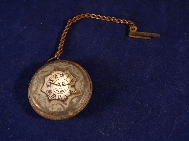 ANCIEN JOUET MONTRE gousset tôle enfant accessoire poupée H O France ...