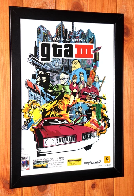 GRAND THEFT AUTO III 3 GTA PS2 Xbox Vintage Promo Rare Poster / Ad Page ...