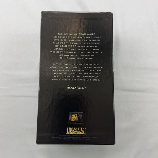 VINTAGE ORIGINAL 1995 Star Wars VHS Trilogy Box Set £17.83 - PicClick UK