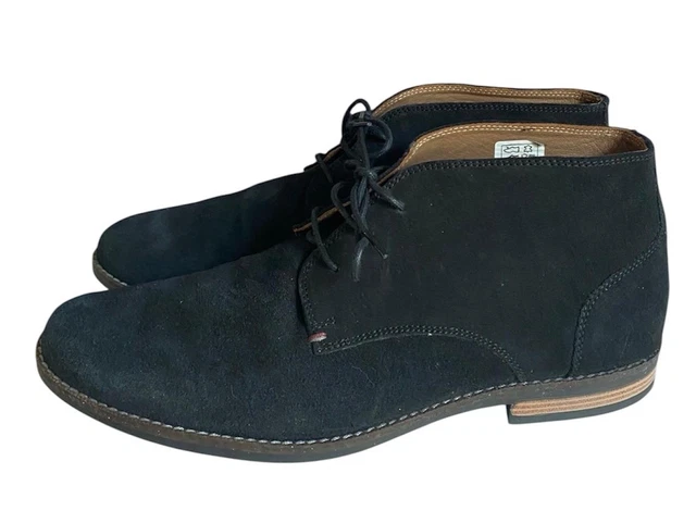 FIRETRAP DESERT ANKLE Boots Suede Lace Up UK 10 Black Smart Casual Mods ...