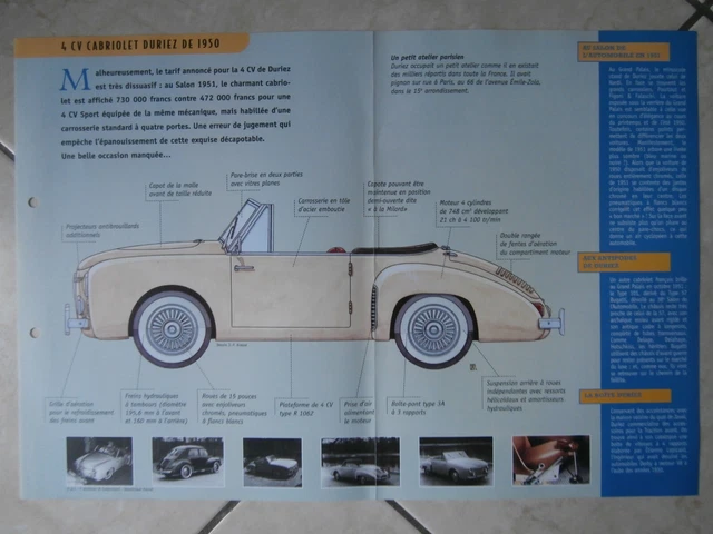 Fiche Technique Renault 4cv 1